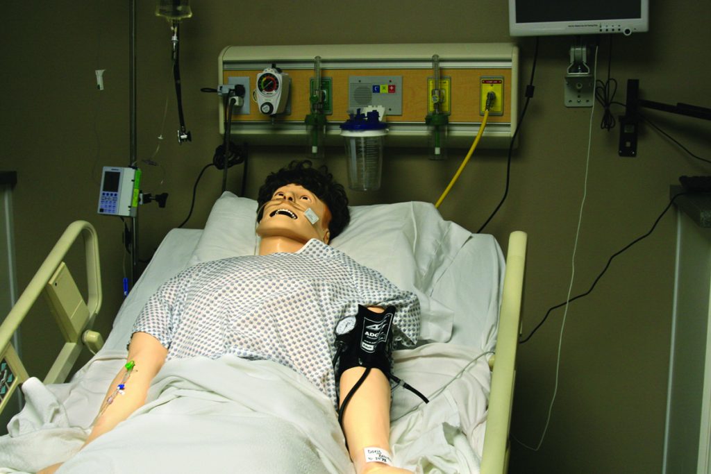 Simulation mannequin creates hospital scenario – USU Eastern Eagle