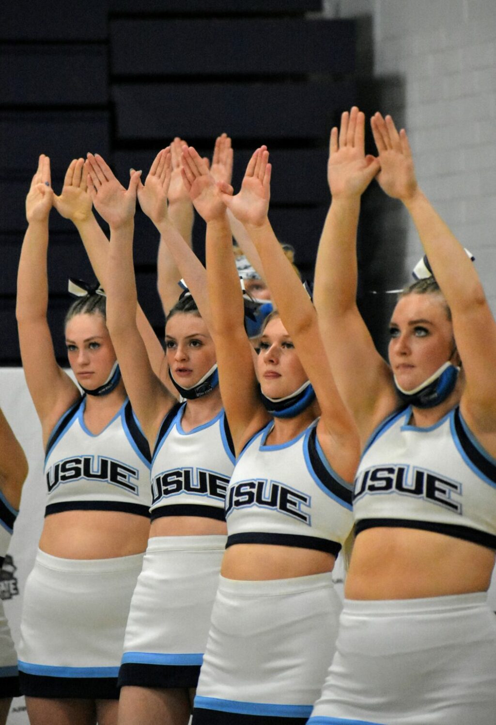 Cheer hosts showcase – USU Eastern Eagle